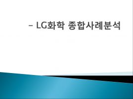 LG화학 종합사례분석,LG화학기업분석,LG화학재무분석-1페이지