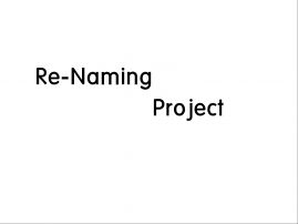 Re-Naming Project - Anycall Grobal Brand Naming Project(삼성 애니콜 글로벌 브랜드 네이밍 프레젝트) - Re-Naming,리네이밍,리네이밍사례,뉴네이밍,브랜드네이밍.PPT자료-1페이지