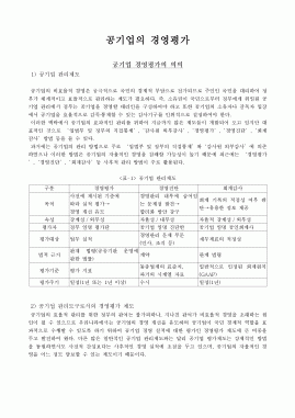 공기업경영평가,공기업관리제도,공기업지배구조및조직관리-1페이지