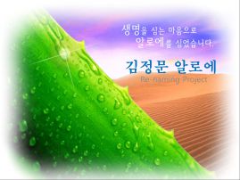 김정문알로에,마케팅전략사례,마케팅,브랜드,브랜드마케팅,기업,서비스마케팅,글로벌,경영,시장,사례,swot,stp,4p-1페이지