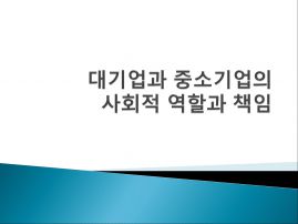 대기업과 중소기업의 사회적 역할과 책임,기어브이사회적책임,CSR,대기업과중소기업간의협력관계,대기업과중소기업-1페이지