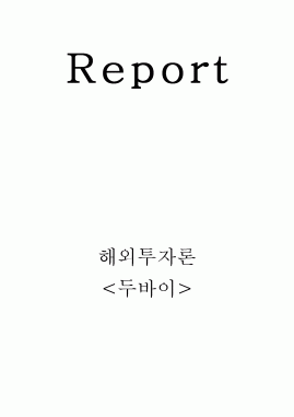 두바이외국인투자현황,해외투자론,두바이투자분석,두바이투자유치사례-1페이지