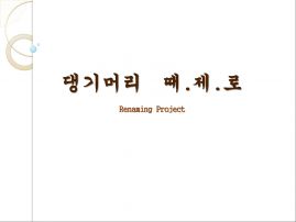 댕기머리 때.제.로 Renaming Project - 리네이밍기획안,리네이밍,리네임,브랜드리네이밍,리네이밍사례.PPT자료-1페이지