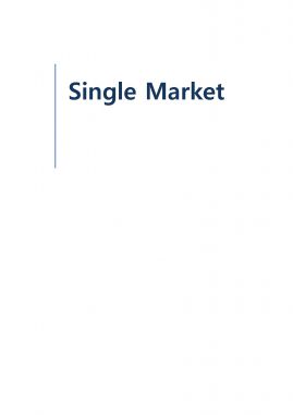Single Market - 싱글족분석,싱글족소비유형,싱글마켓,Single Market,Single족-1페이지