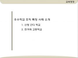 우수학교 조직특징 사례소개,대안학교현황및유형,산청간디학교,한겨례학교.PPT자료-1페이지