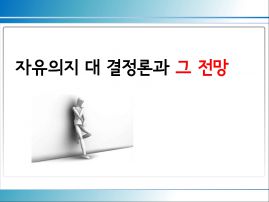 자유의지 대 결정론과 그 전망 - 자유의지와결정론,자유의지.결정론,결정론과비결정론,양립가능론.PPT자료-1페이지