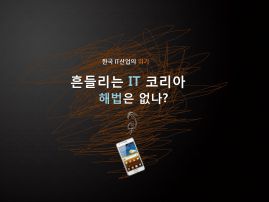 한국 IT산업의 위기,한국IT산업,IT산업위기,흔들리는IT코리아-1페이지