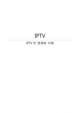 IPTV,IPTV국내사례,IPTV해외사례,메가TV,U-Verse-1페이지