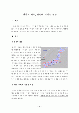 일본의이해 - 일본의 기후가 건축에 미치는 영향-1페이지