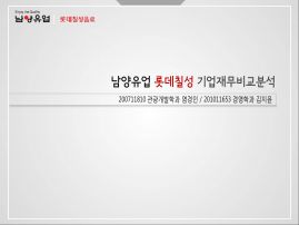 기업경영분석(롯데칠성,남양유업)-1페이지