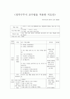 [인문과학] 청각구두식 교수법을 적용한 지도안-1페이지