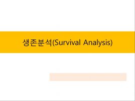 생존분석(Survival Analysis).ppt-1페이지