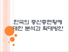 [중산층]한국의 중산층현황에 대한 분석과 확대방안.PPT자료-1페이지