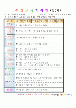 법인 어린이집 평가인증 통과한 만0세 4월 우리 어린이집 보육일지 - 주간보육계획안-1페이지