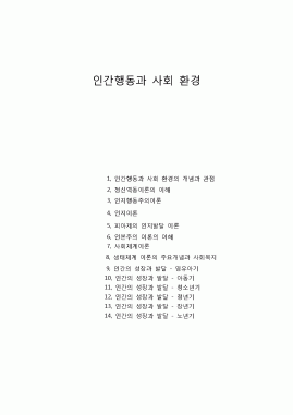 인간행동과 사회 환경 총정리-1페이지