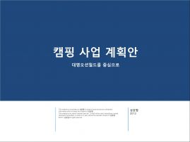 캠핑 사업 계획안 - 대명오션월드를 중심으로.ppt-1페이지