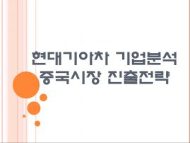 [현대기아차 기업분석] 현대기아차 경영전략분석-중국시장 진출전략.PPT자료-1페이지