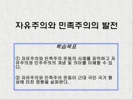 자유주의와 민족주의의 발전 학습지도안-1페이지