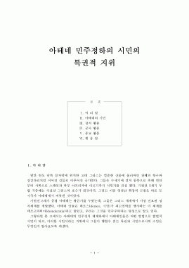 아테네 민주정하의 시민의 특권적 지위-1페이지