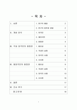 국내 거주 외국인과 재외국민의 참정권에 대한 고찰-1페이지