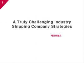 [국제해운론] A Truly Challenging Industry Shipping Company Strategies.ppt-1페이지