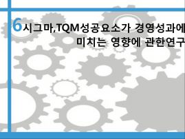 6시그마, TQM성공요소가 경영성과에 미치는 영향에 관한연구.ppt-1페이지