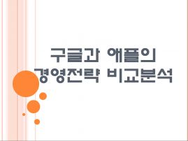 [구글과애플] 구글과 애플의 경영전략 비교분석.PPT자료-1페이지