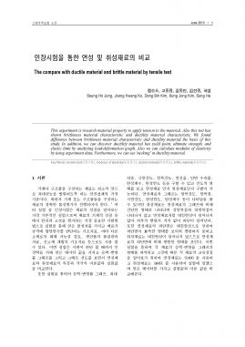 인장시험을 통한 연성 및 취성재료의 비교-1페이지