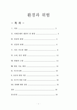 환경과 위험(쓰나미, 신생에너지, 지구온난화, 유전자변형식품) 보고서-1페이지