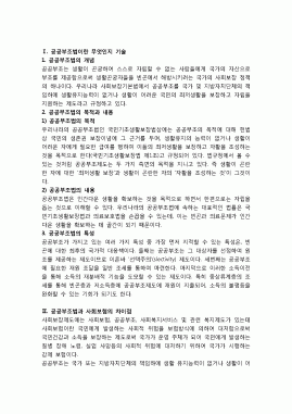 공공부조법이란 무엇인지 설명하고 사회보험과의 차이점 기술, 관심있는 주제에 대해 간력하게 설명-1페이지