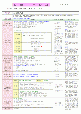 2013년 평가인증 만 3세 주간계획안 및 일일보육일지 5월 1째주 - 활동주제 : 동 ･ 식물과 자연∐ / 주제 :식물과 우리의 생활-1페이지