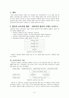 [사회과학] [교육과정론] 교육과정의 개발-1페이지