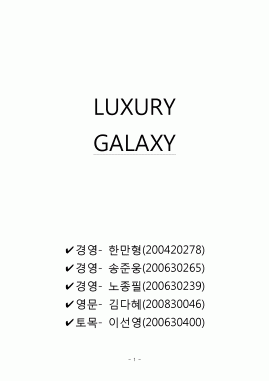 럭서리 갤럭시 (LUXURY GALAXY) 최종수정본-1페이지