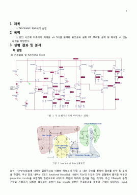 [전자공학실험] 741OPAMP 회로해석 실험-1페이지