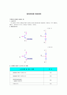 전자회로실험 - 트랜지스터 접합을 시험하는 법-1페이지