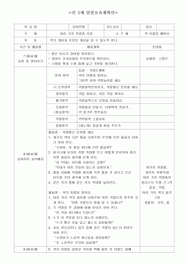 <만 3세 일일보육계획안> 주제 : 여러 가지 색깔과 모양 - 소주제 : 색 이름을 배워요-1페이지