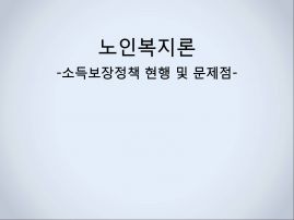 [노인복지] 소득보장정책 현행 및 문제점.ppt-1페이지