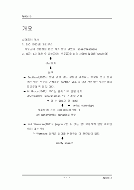 [뇌손상] 실어증과 치료에 관해-1페이지