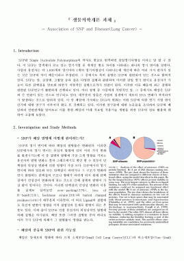 생물의학개론 - Association of SNP and Disease[Lung Cancer]에 대해서-1페이지