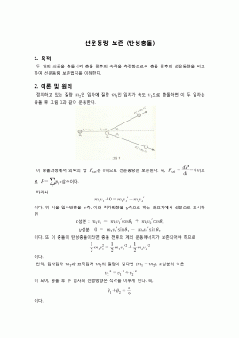 [물리실험 예비+결과레포트] 선운동량 보존 - 탄성충돌-1페이지