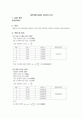 실험보고서] 관성모멘트 - 공식유도 포함