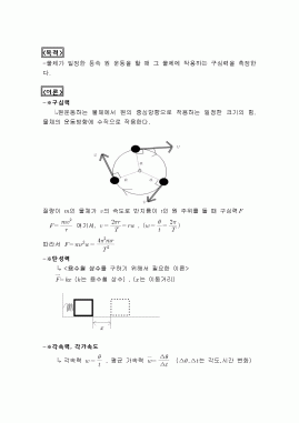 물리실험 - 구심력 측정-1페이지