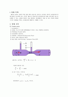 시험보고서 - 베르누이실험 결과 레포트-1페이지