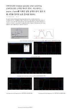 CMF20120D 스위칭 에너지 분석 : 피스파이스 - pspice, LTspice를 이용한 실험 설계와 분석, 결과 도출 과정을 정리한 논문 준비용 레포트-1페이지