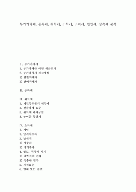 [부가가치세][등록세][취득세][소득세][소비세][법인세][상속세][취득][소득][소비][법인]부가가치세, 등록세, 취득세, 소득세, 소비세, 법인세, 상속세 분석(부가가치세, 등록세, 취득세, 소득세, 소비세, 법인세)-1페이지