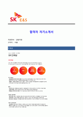 SK E&S 합격자 자기소개서-1페이지