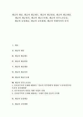 [계급][계급제도][계급형성]계급의 개념, 계급과 계급제도, 계급과 계급형성, 계급과 계급재앙, 계급과 계급정치, 계급과 계급구조화, 계급과 민주노조운동, 계급과 농업계급, 계급과 교육체제, 계급과 말레이시아 -1페이지