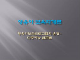 (영유아보육프로그램) 다중지능접근법 프레젠테이션-1페이지