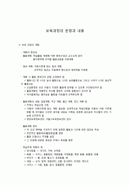 보육과정의 운영과 내용-1페이지