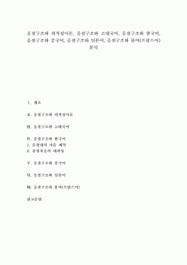 [음절구조, 최적성이론, 고대국어, 한국어, 중국어, 일본어, 불어, 프랑스어]음절구조와 최적성이론, 음절구조와 고대국어, 음절구조와 한국어, 음절구조와 중국어, 음절구조와 일본어, 음절구조와 불어(프랑스어)-1페이지